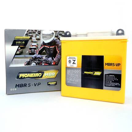 Bateria Selada Pioneiro Yamaha Crypton XTZ 125 MBR5-VP 12v 5Ah ...